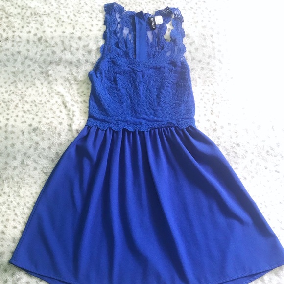 Divided | Dresses | Royal Blue Lace Bodice Cocktail Dress | Poshmark